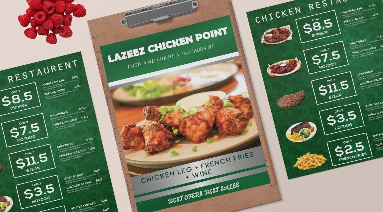 Free Veg Snacks Menu Card Template - Graphic Folks
