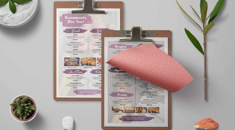 Free Veg Continental Food Menu Card Template - Graphic Folks