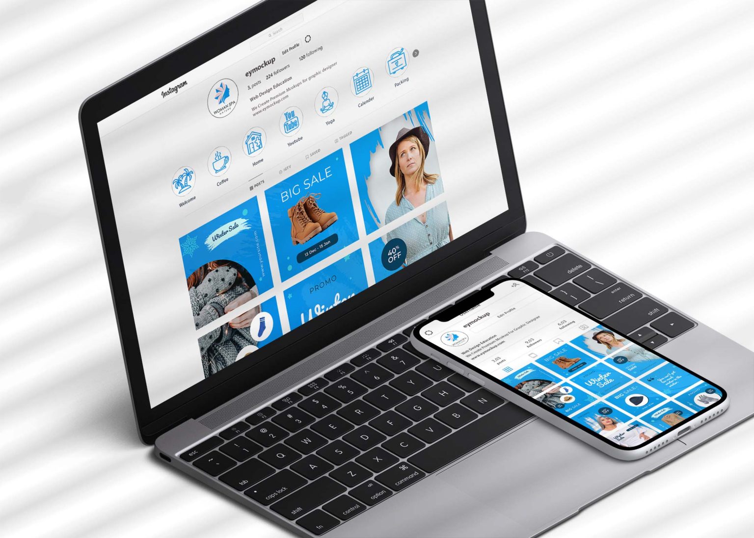 Free Social Account Profile Mockup - Graphic Folks