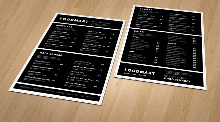 Buffet Menu Design - Graphic Folks