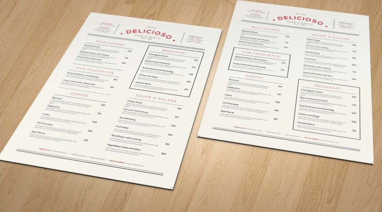Classy Menu Design - Graphic Folks