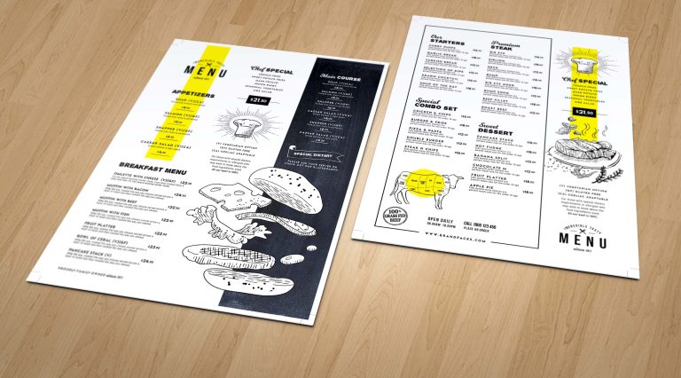 Strater Menu Design - Graphic Folks