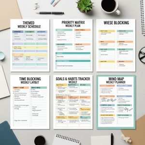 5 Weekly Planning Templates To Boost Your Productivity - Graphic Folks